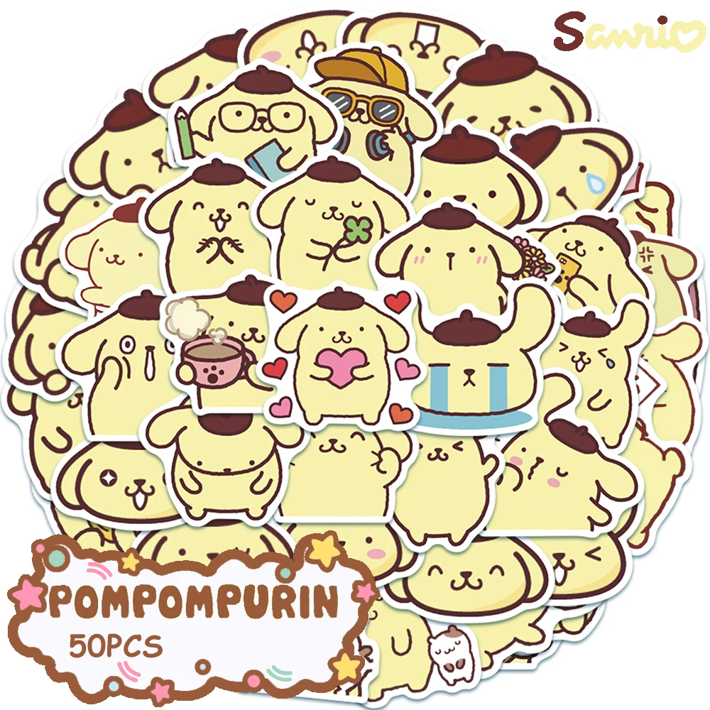 10-50-100PCS-Sanrio-Pompompurin-Purin-Dog-Anime-Cartoon-Stickers ...