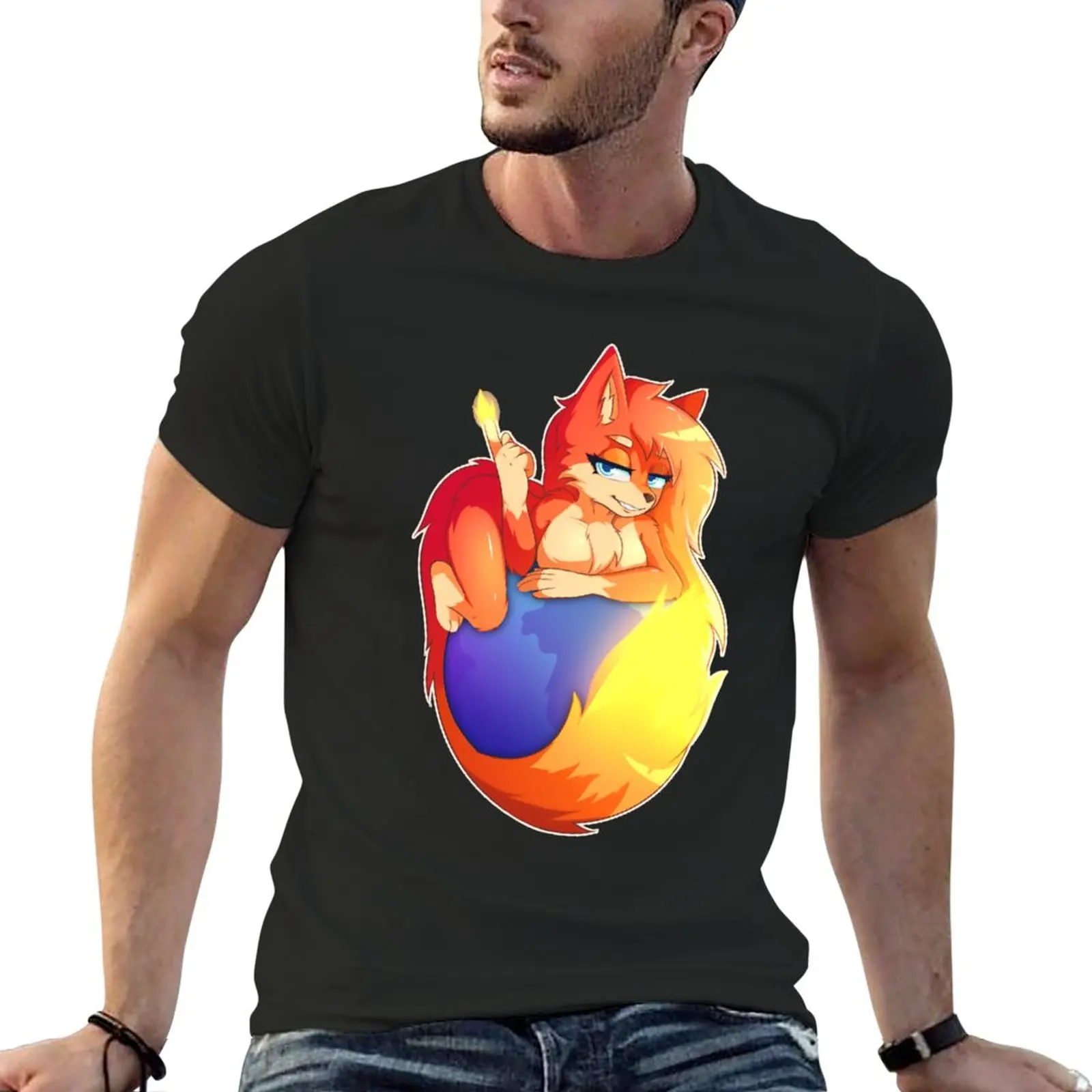 FireFox-Furry-T-Shirt-summer-tops-Blouse-aesthetic-clothes-boys-animal ...