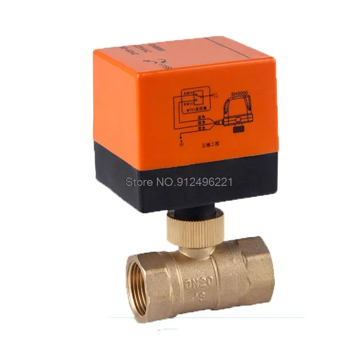 1/2" 3/4" 1" 2" Motorized Ball Valve 220V 12V 24V Electric Ball Valve ...