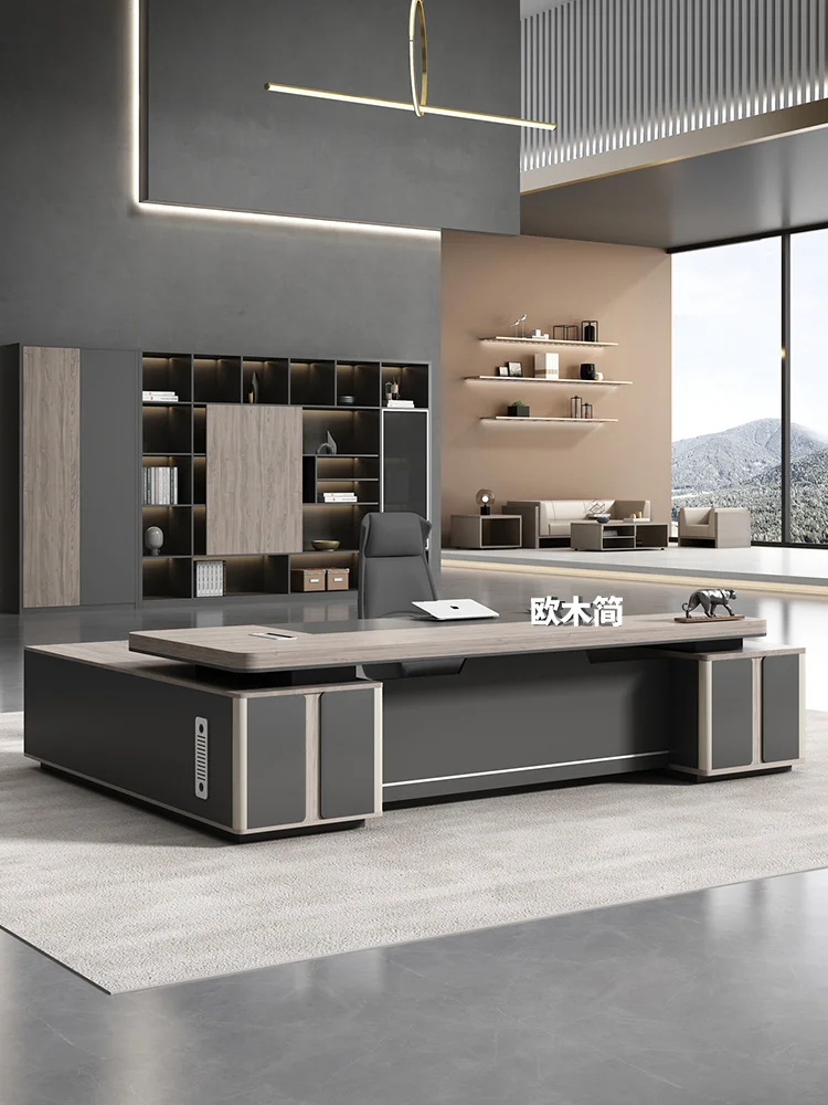 Minimalist Modern President Supervisor Desk Luxurious Square Office ...