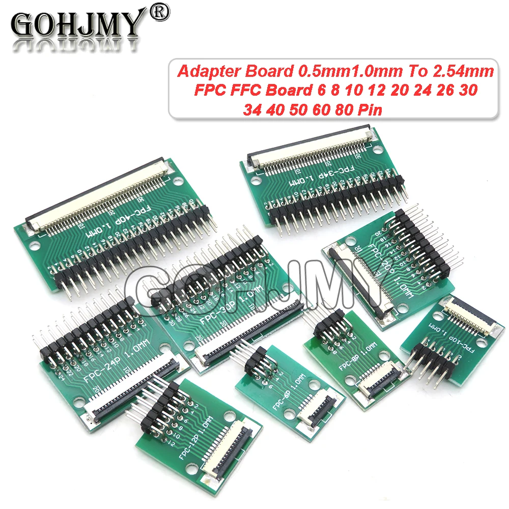 0.5mm 1.0mm To 2.54mm FPC FFC Adapter Board Connector Straight Needle ...