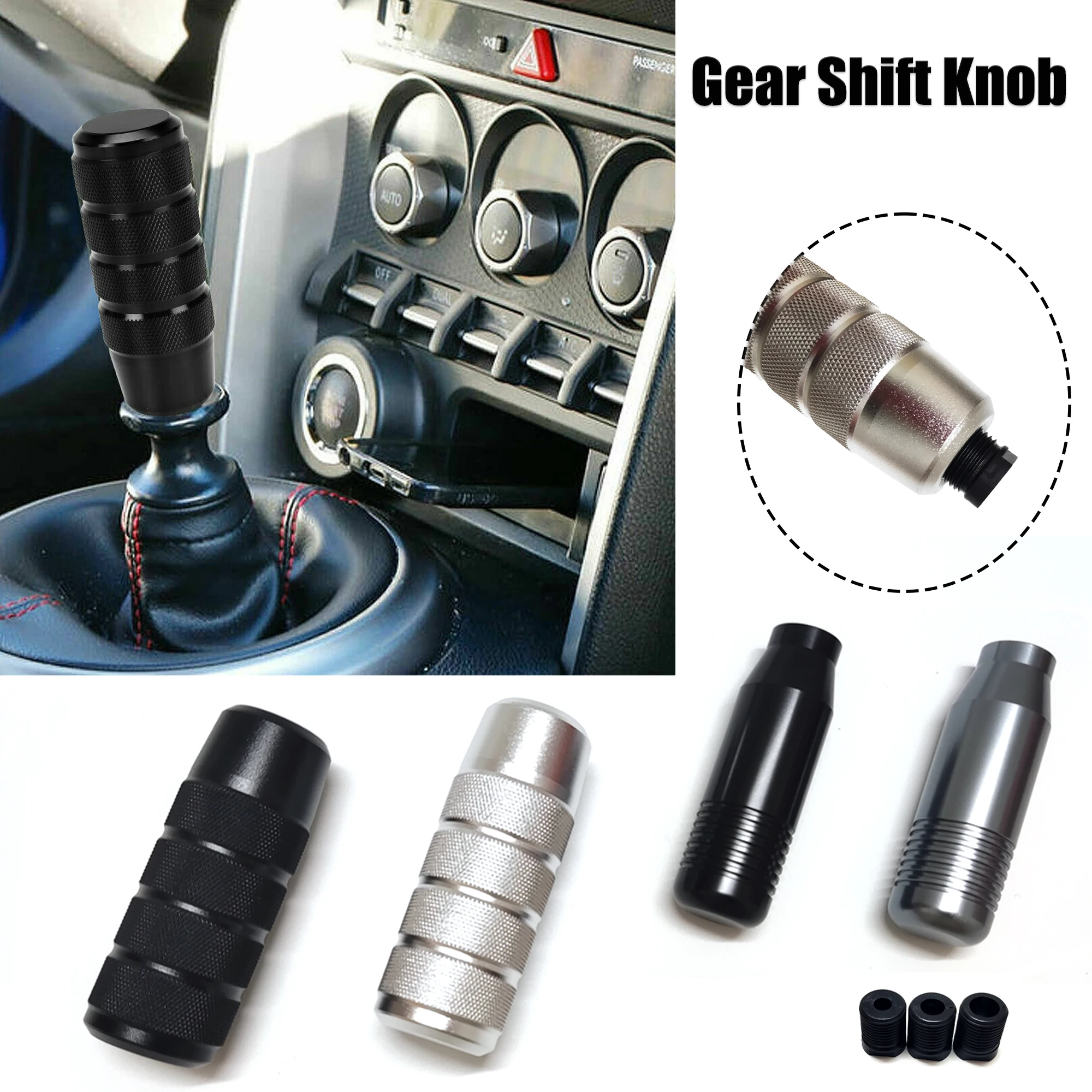 8-5cm-9-5cm-Gear-Shift-Knob-Stick-Manual-Universal-Car-Aluminum-Gear ...