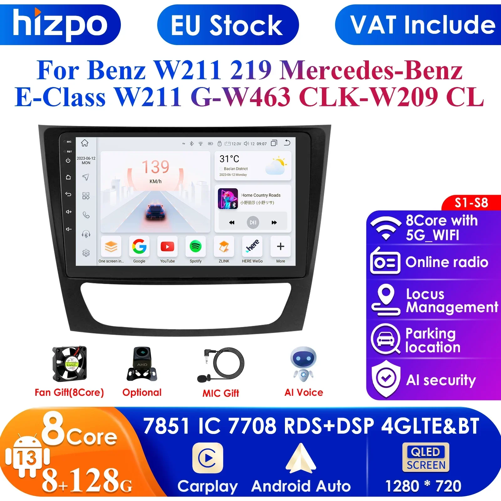 10-33-2Din-Android-Intelligent-Screen-for-Mercedes-Benz-E-Class-W211 ...