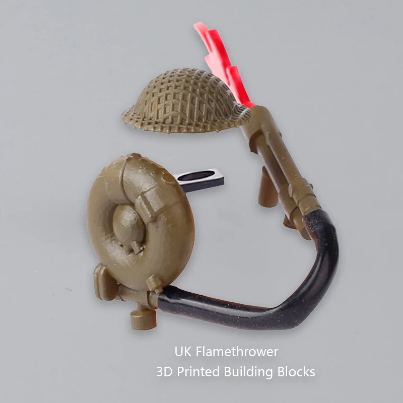 MOC WW2 Military British MK-II Flamethrowers 3D Printing Building ...