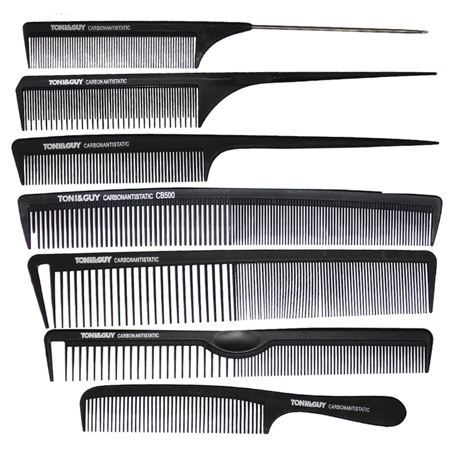 7 Pcs/set Professional Barber Hair Comb Hair Cutting Comb Anti Static ...