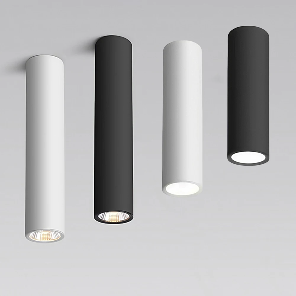 Dimmable Long Barrel COB LED Downlights Surface Mounted LED Ceiling ...