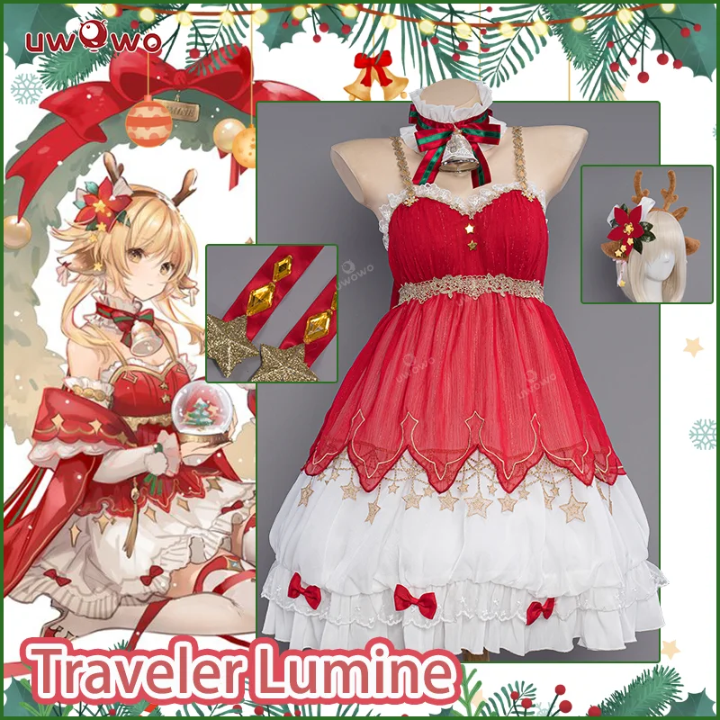 【Only S to XL】UWOWO Traveler Lumine Cosplay Costume Genshin Impact ...