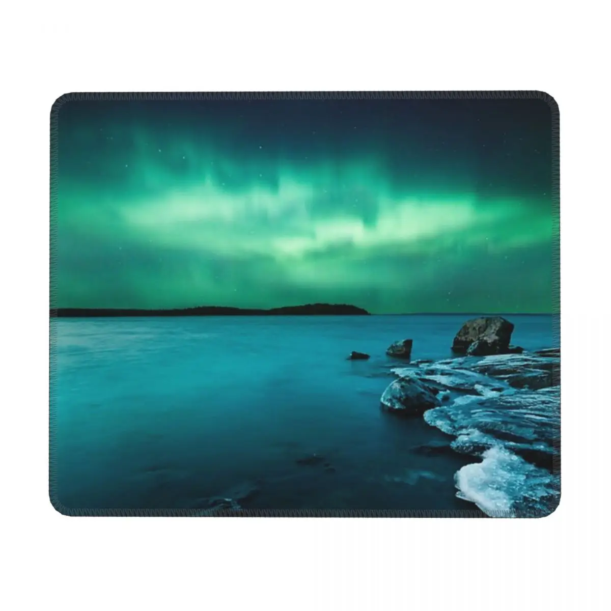 Gaming-Accessories-Mouse-Pad-Ice-On-The-Lake-Shore-And-Northern-Lights ...