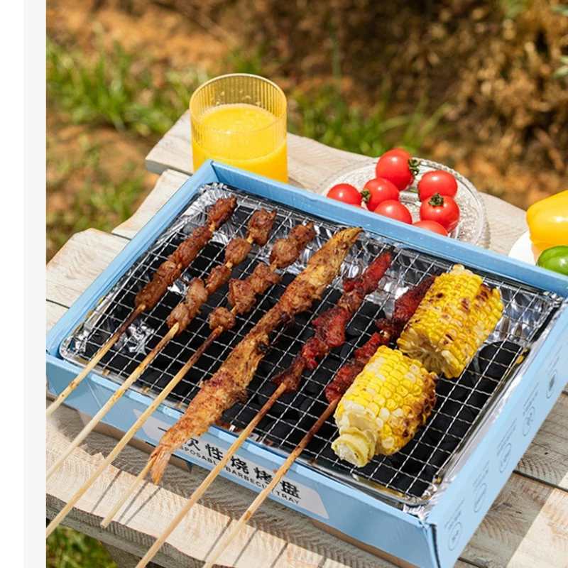 Disposable BBQ Grill Portable Household BBQ Shelf Small Outdoor Picnic ...