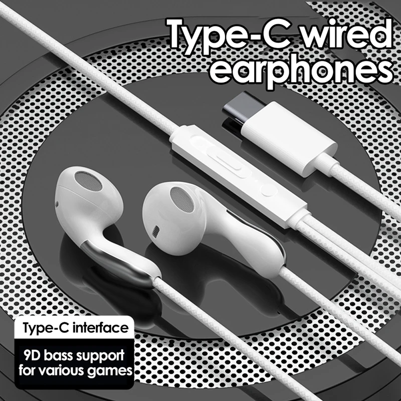 USB-Type-C-Plug-in-Ear-Earphones-Type-C-Wired-Earphone-Stereo-Sound ...