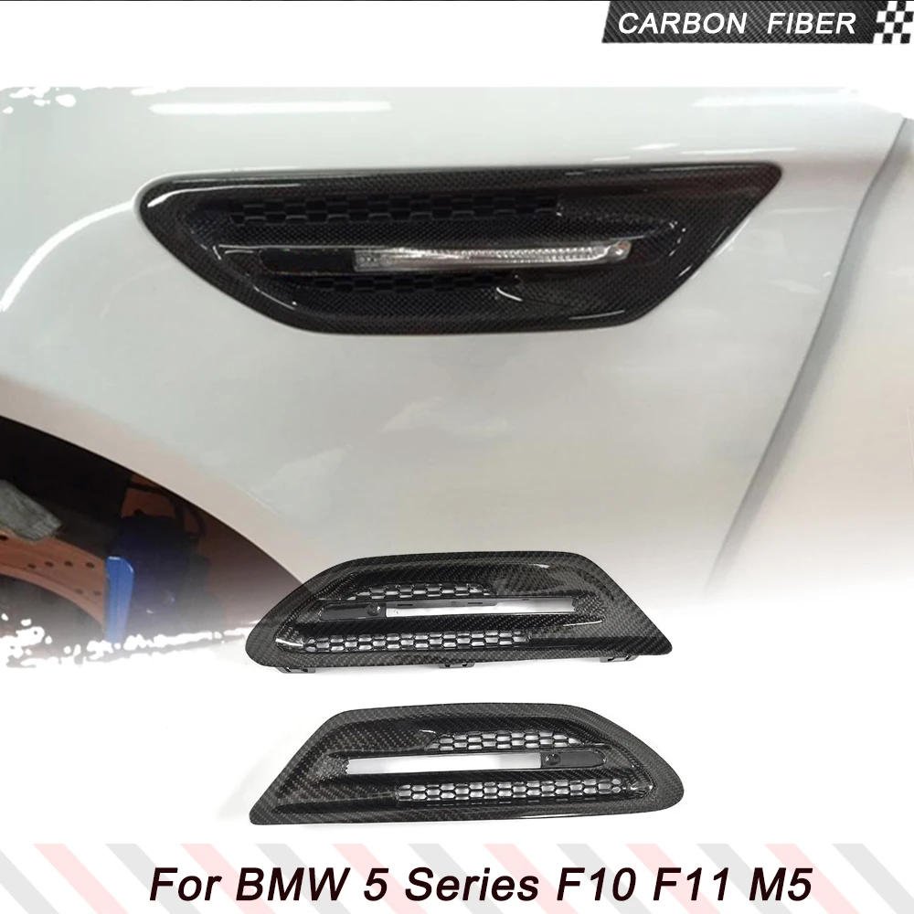 Carbon-Fiber-Car-Air-Vent-Cover-Side-Fender-Gills-Vents-Trim-for-BMW-5 ...