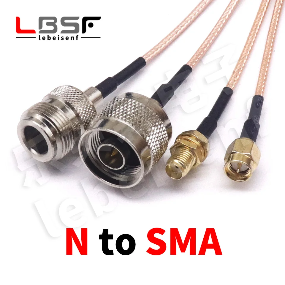 N Type To SMA Male Female Connector Crimp for RG316 Coax Extension ...