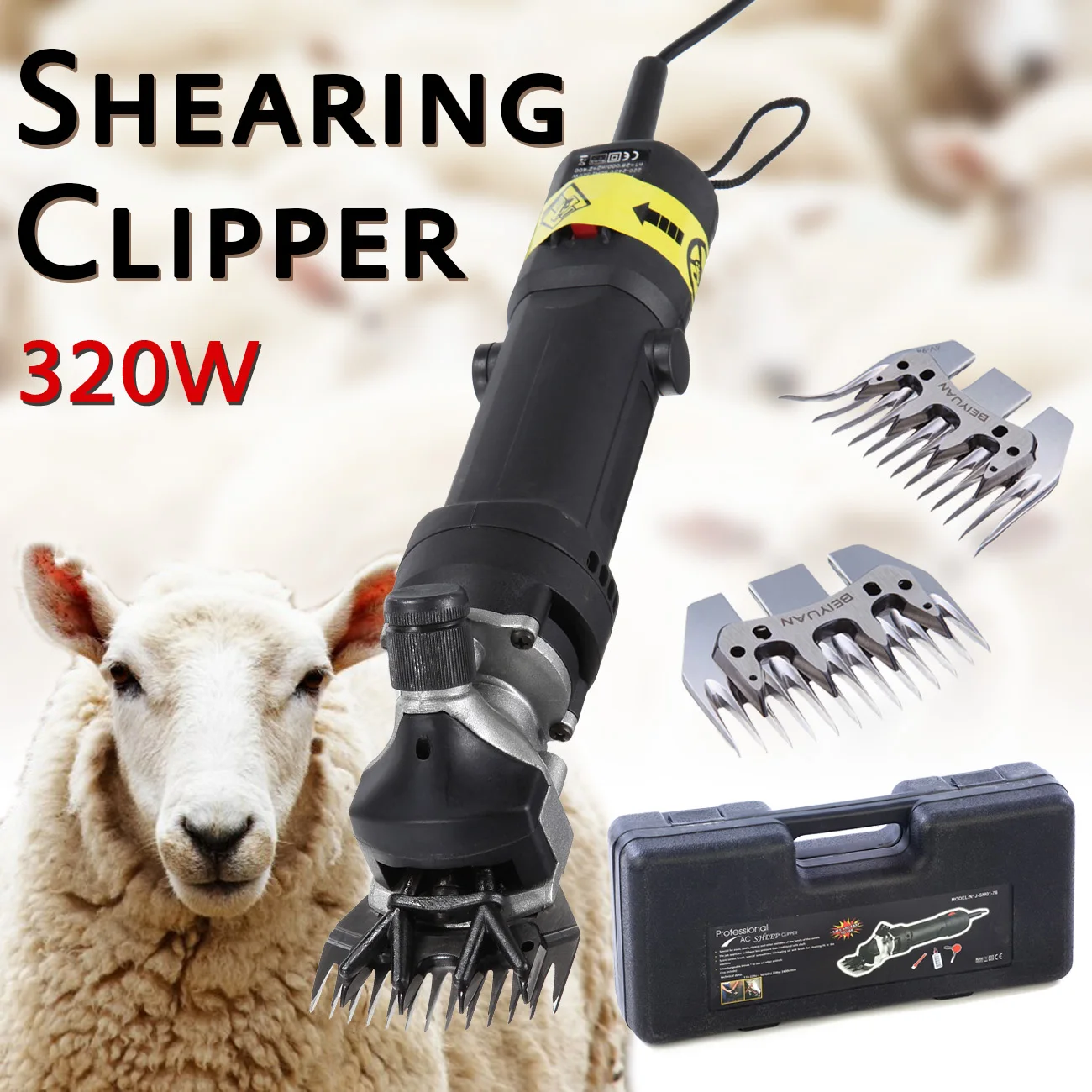 Electric-Sheep-Pet-Hair-Clipper-Shearing-Kit-690W-6-Speed-13-Teeth ...