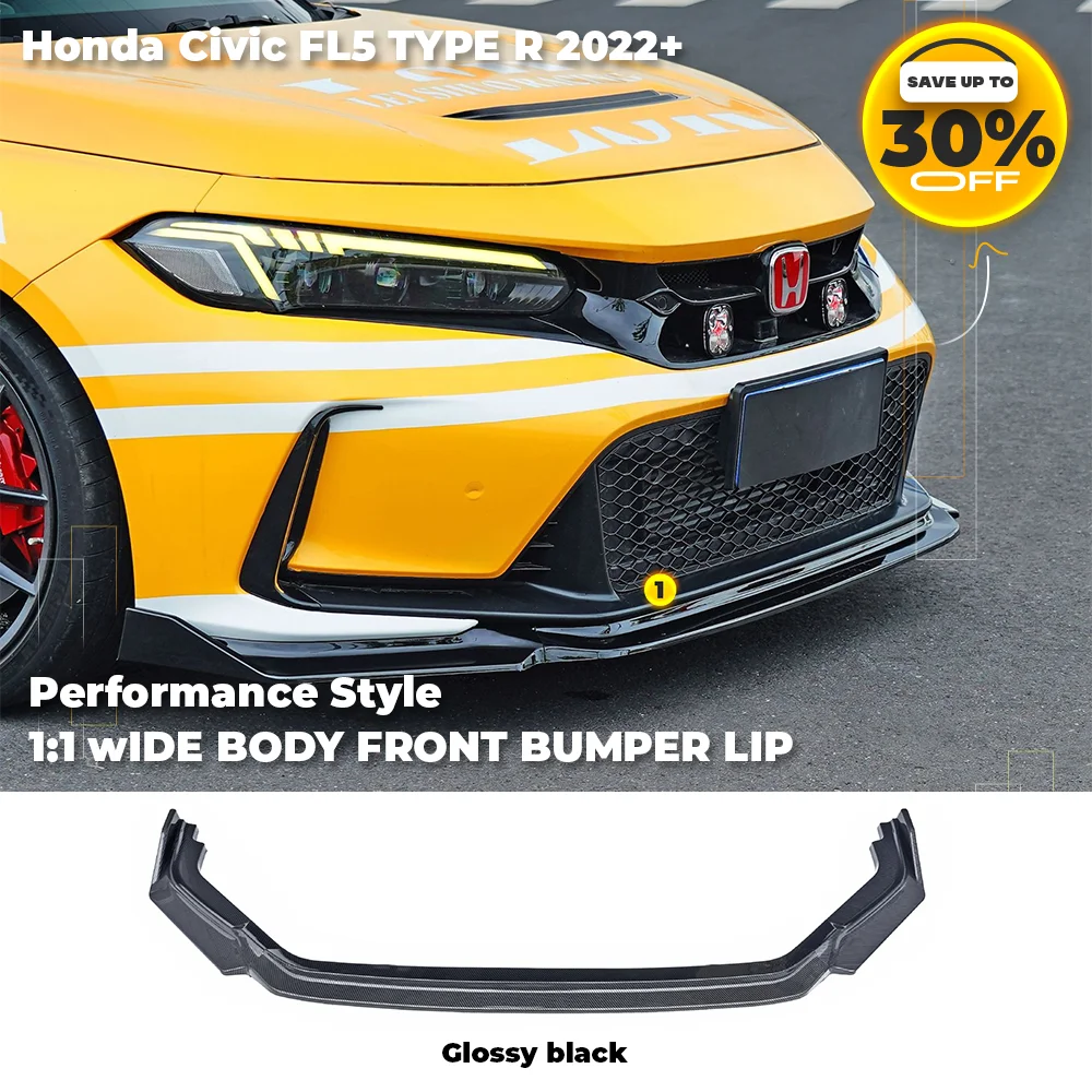 1:1 Wide Body Front Bumper Lip for Honda Civic FL5 Type R 2022+ Bumper ...