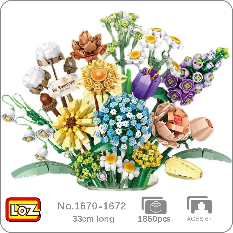 LOZ-Eternal-Flower-Plant-Chamomile-Baby-s-Breath-Cotton-Rose-Hydrangea ...