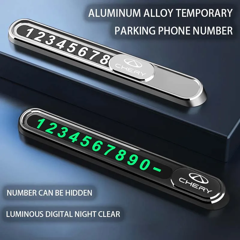 Car-Temporary-Parking-Plate-Cell-Phone-Number-Plate-Metal-For-NEW-CHERY ...