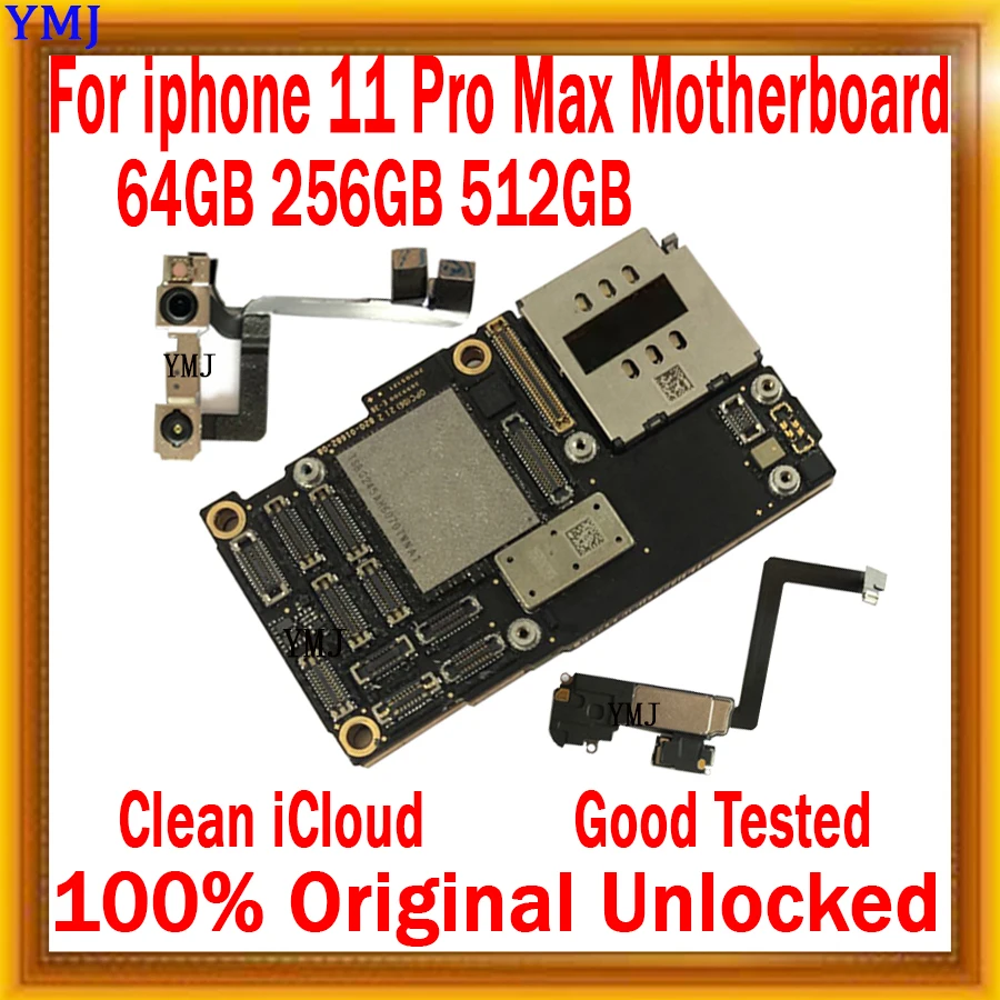 100-Original-Full-Unlocked-For-IPhone-11-Pro-Max-Motherboard-With-No ...