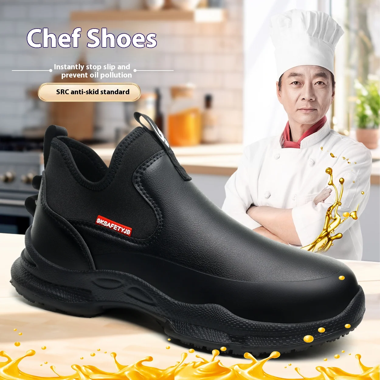 Shevalues Men Eva Clogs Men Chef Shoes Non-slip Kitchen Shoes Work ...