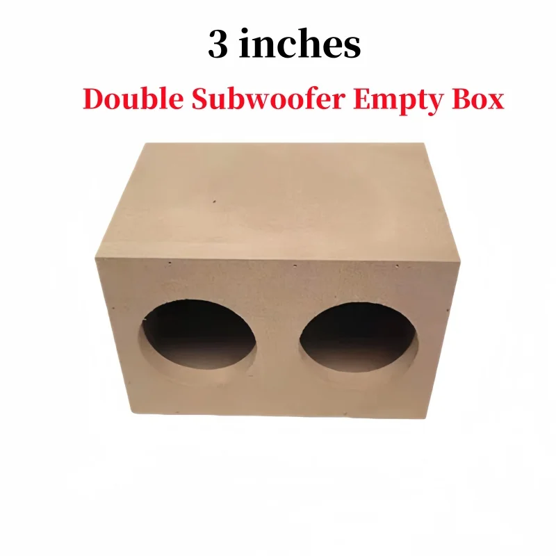 3 inch Dual Subwoofer Empty Box Passive Audio Wooden Drawer DIY Car ...