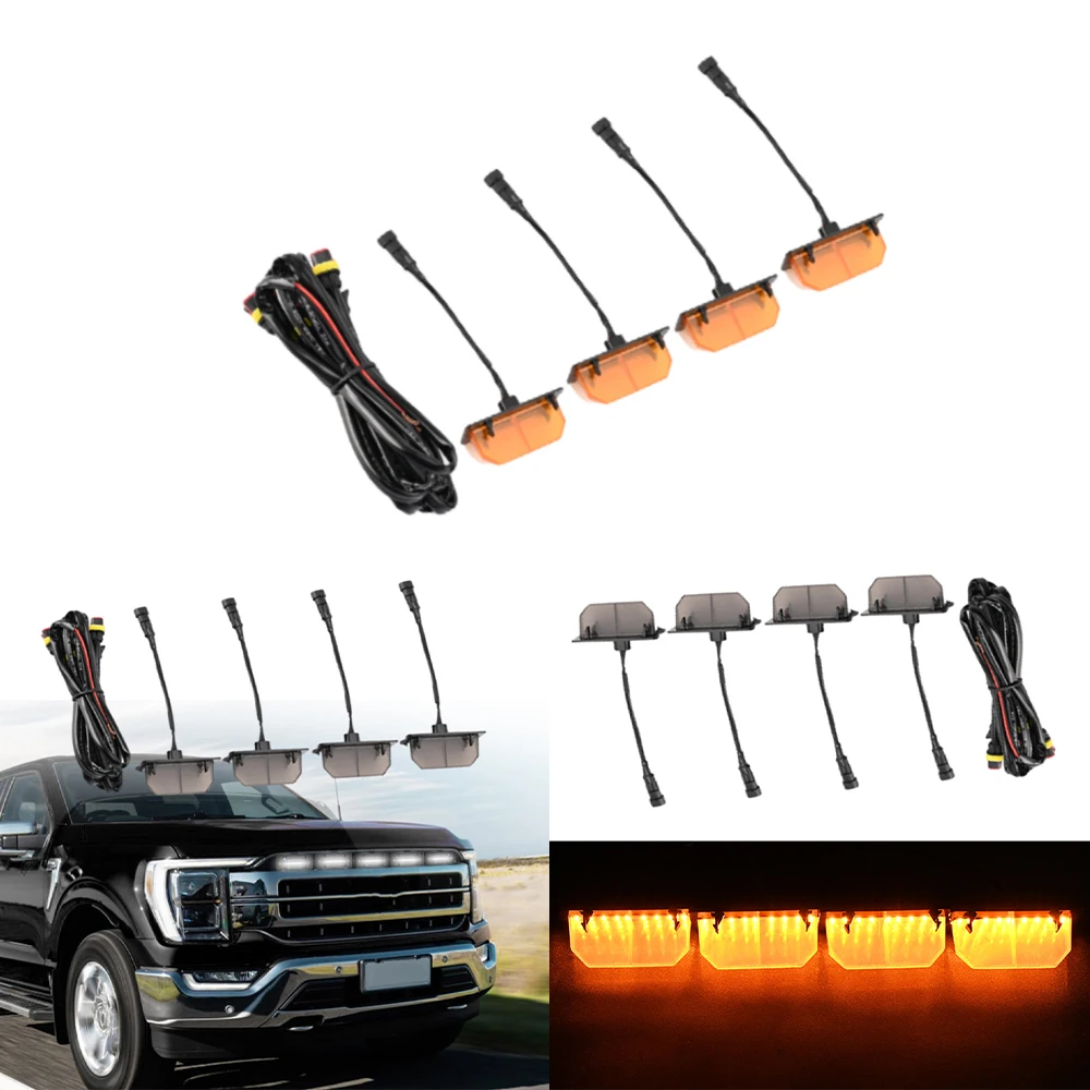 5x Car Front Grille LED Light for Ford F150 XL XLT 2021-2023 ...