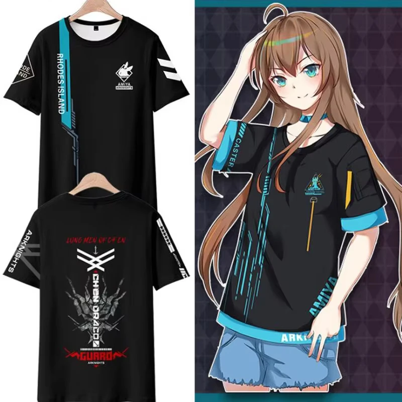 Game Arknights 3D Print T Shirt Men Women Texas Amiya Chen Lappland ...