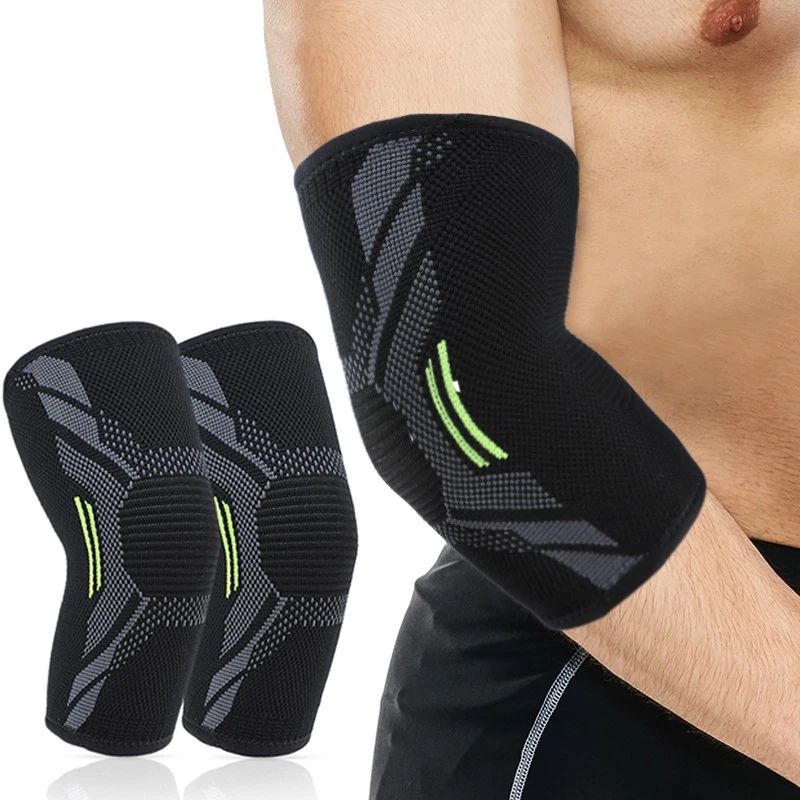 1PCS Compression Elbow Brace Support Protector Elastic Nylon Basketball ...