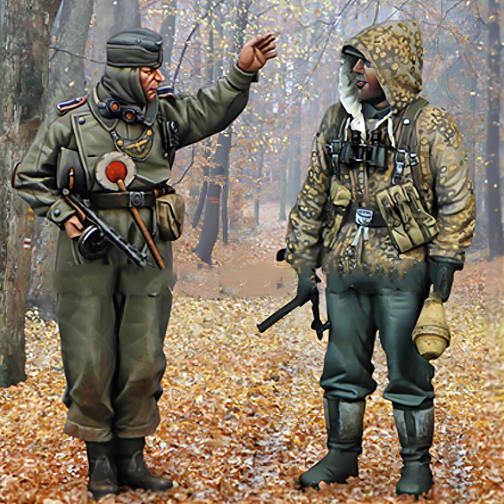 1/35 Resin model figure kits GK,two people,Military Theme，Unassembled ...