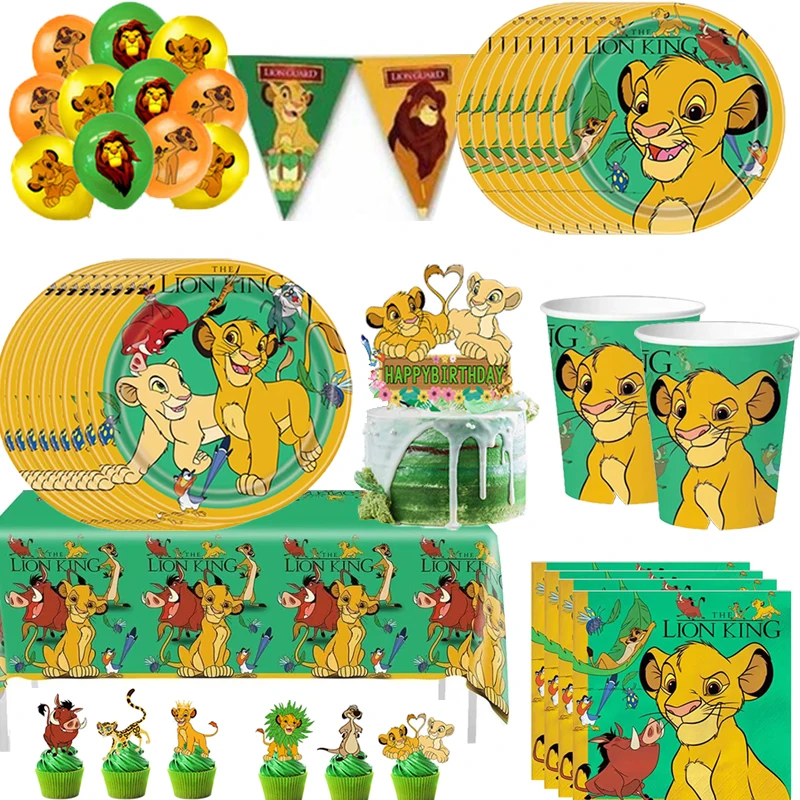 Decoraciones-de-fiesta-de-cumplea-os-del-Rey-Le-n-Simba-pancarta-de ...