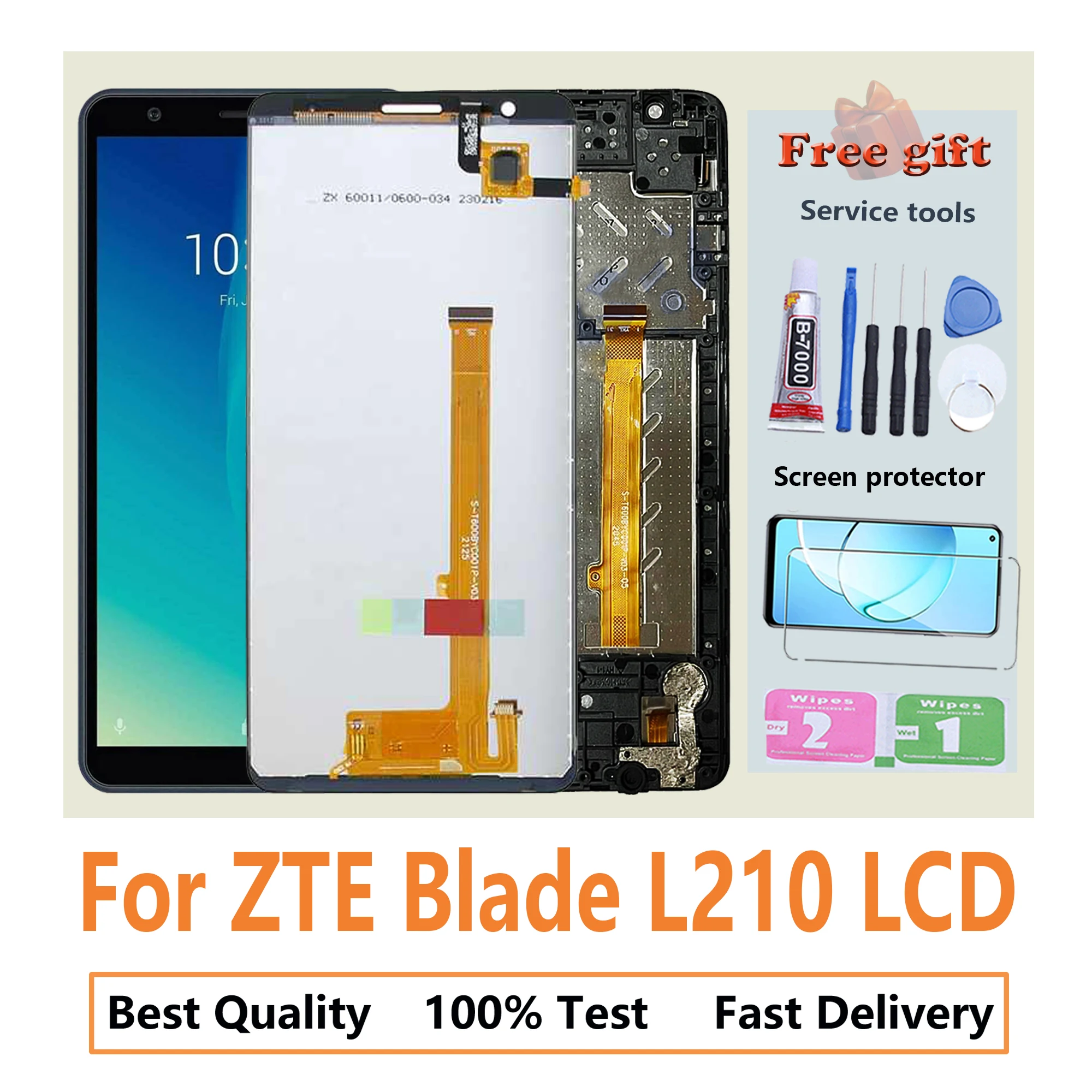 Original-LCD-Display-For-ZTE-Blade-L210-Full-With-Frame-Replacement ...