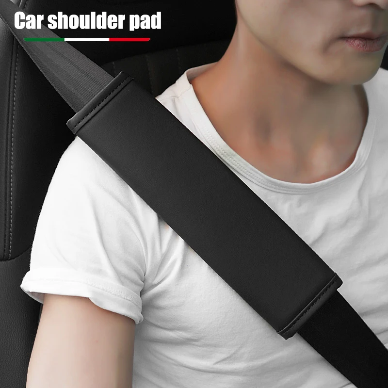 Car-Seat-Belt-Protector-Pad-Leather-Shoulder-Cushion-Cover-Universal ...
