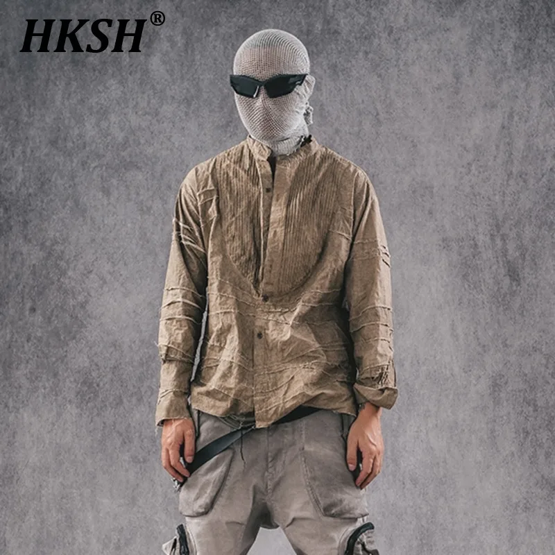 HKSH-Spring-Autumn-New-Heavy-Industry-Washed-Cloth-Splicing-Process ...