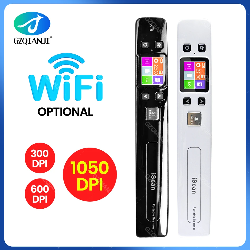 Scanner-Digital-Port-til-Mini-Handy-Scanner-Sem-Fio-WiFi-1050DPI-LCD ...