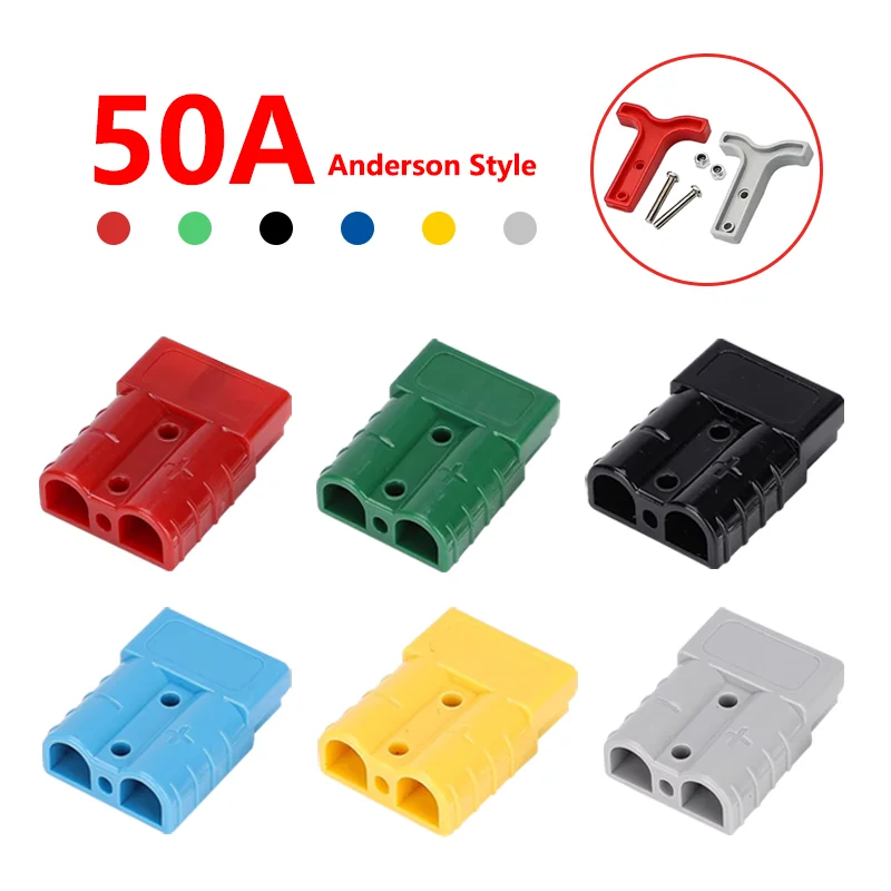 5-10PCS-50A-Anderson-Style-Plug-Quick-Plug-Battery-Charging-Power ...