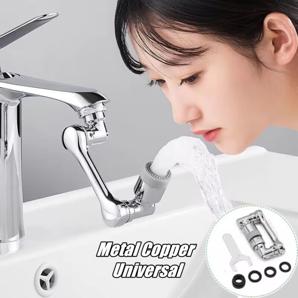 Metal Universal 1440 °Swivel Extension Faucet Aerator 2 Water Faucets ...