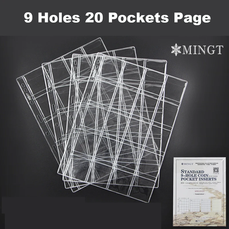 10pcs-a-Lot-Page-Coin-Album-PVC-Collection-Book-Collection-Coin-Holders ...
