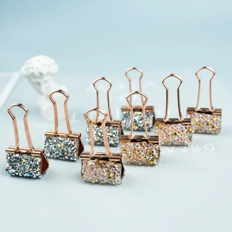 6pcs-lot-diamond-Metal-Binder-Clips-25mm-Notes-Letter-Paper-Clip-Office ...