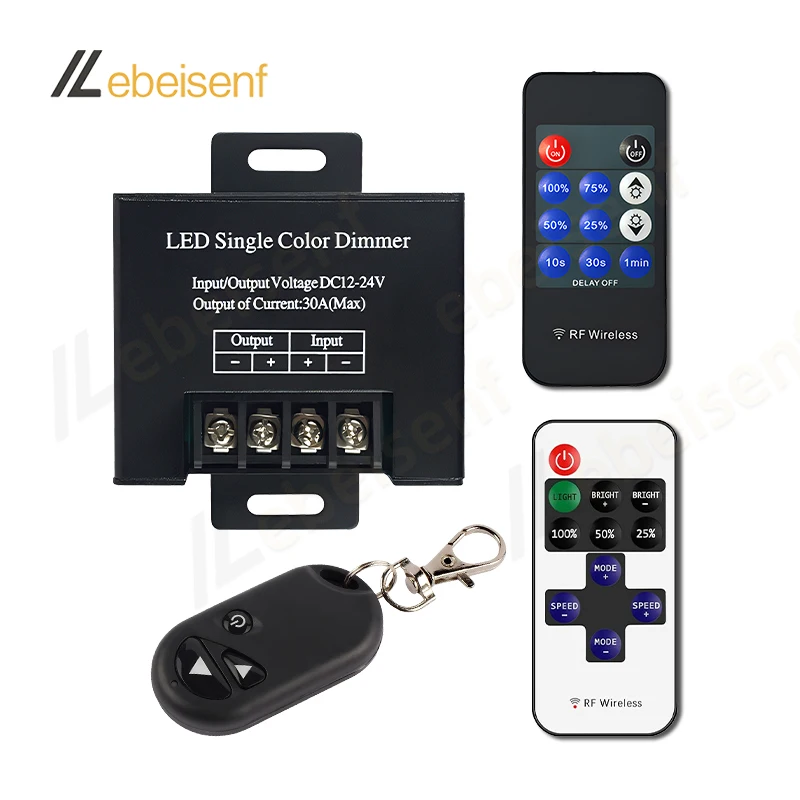LED-Dimmer-Controller-DC-12V-24V-20A-30A-3-11-Key-RF-Wireless-Remote ...