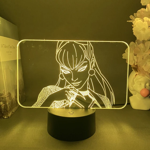 LOL KDA Evelynn 3D Acrylic Lamp Cool Gamign Room Decoration Backlight ...