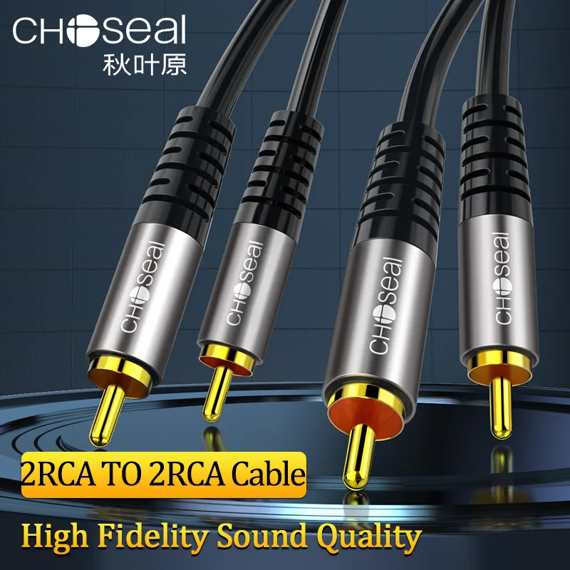 CHOSEAL-2RCA-Male-to-2RCA-Male-Stereo-Audio-Cable-for-Amplifer-Home ...
