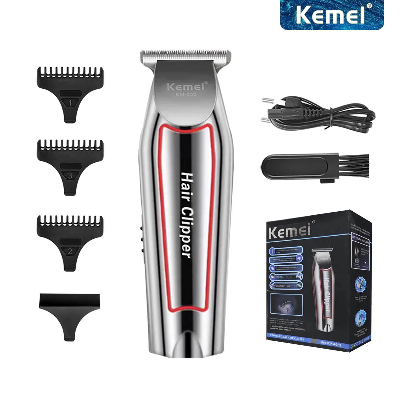 Kemei-Professional-Alloy-Hair-Trimmer-Electric-Beard-Trimmer ...