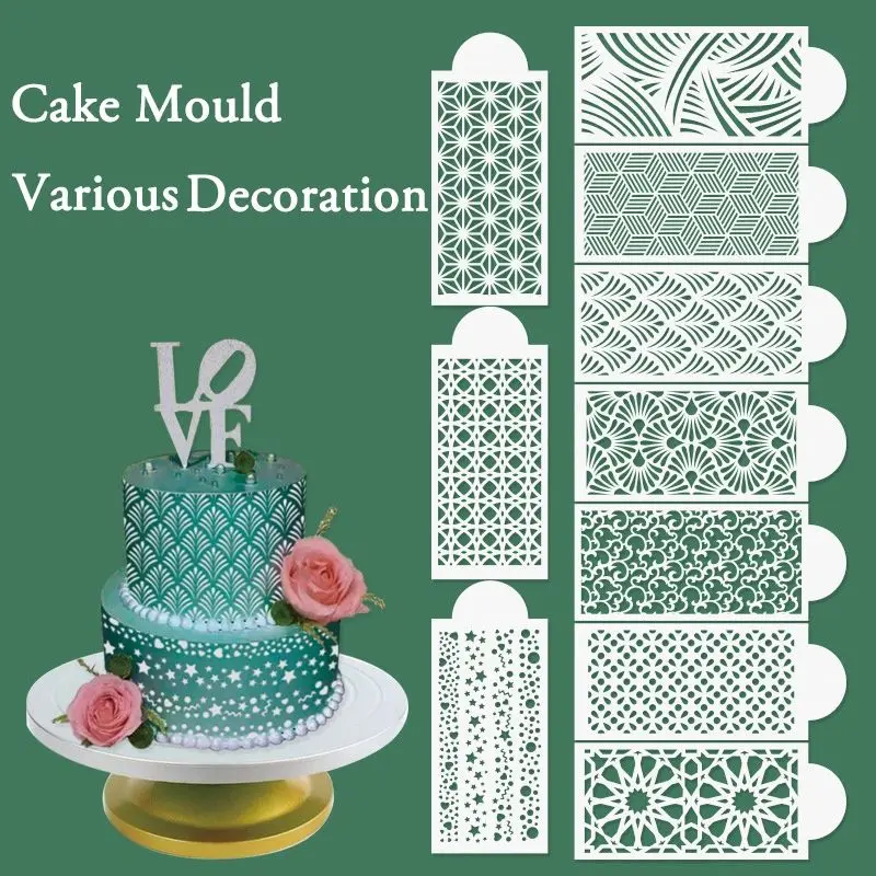 10-Piece-Cake-Rim-Cream-Printing-Template-European-Pattern-Totem-Baking ...