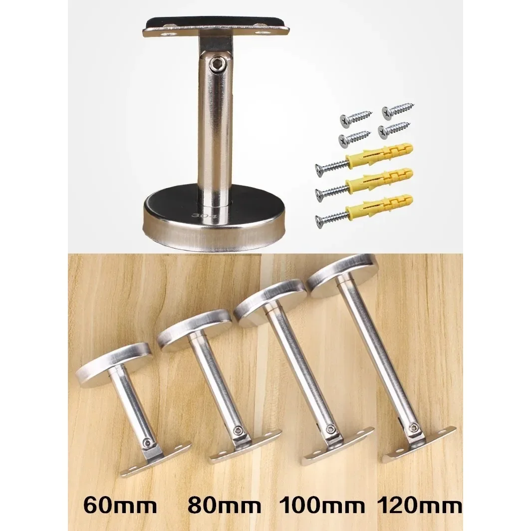 6Pcs-Lot-304-Stainless-Steel-Handrail-Wall-Floor-Mount-straight-post ...