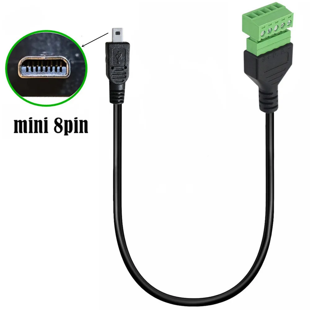 8-Pin-Mini-B-to-5-Pin-Way-Female-Bolt-Screw-Shield-terminals-Pluggable ...