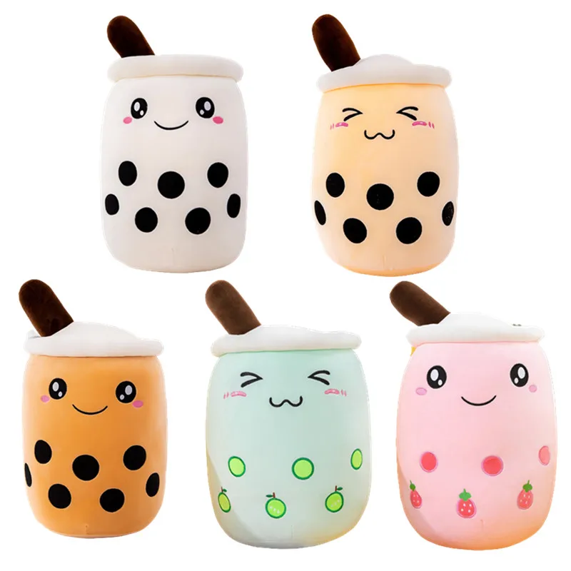 Real-life Bubble Tea Plush Toy Stuffed Food Milk Tea Soft Doll Boba ...