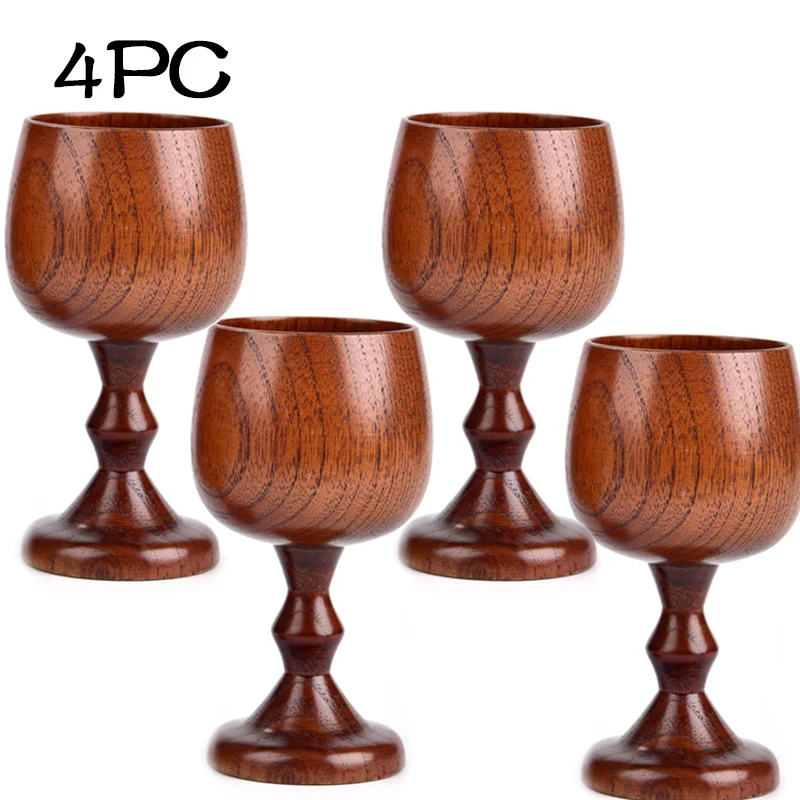 Handmade Natural Spruce wood Goblet Cup Environmental Classical Wine ...