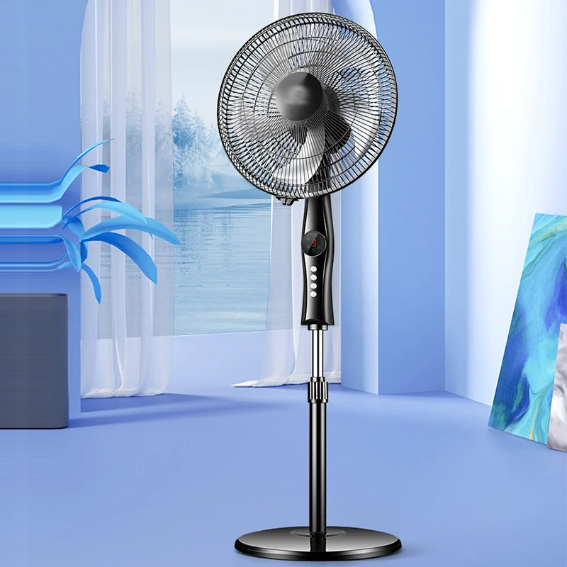 9 Blade Household Floor Electric Fan Circulates Air In Three Gears To ...