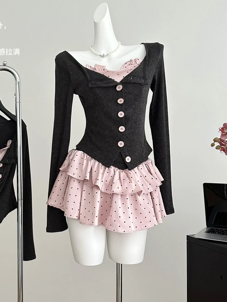 Fall-Winter-Women-Coquette-Kpop-Gyaru-Ballet-Core-Outfits-2-Piece-Set ...