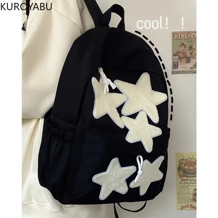 Y2k-Women-Backpack-Large-Capacity-Nylon-Casual-Star-Kawaii-Back-Pack ...