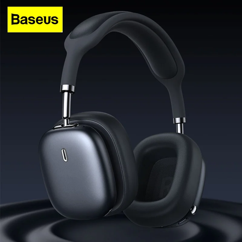 Baseus H2 Fone de ouvidos Bluetooth Som surround recarregável Headworn ...