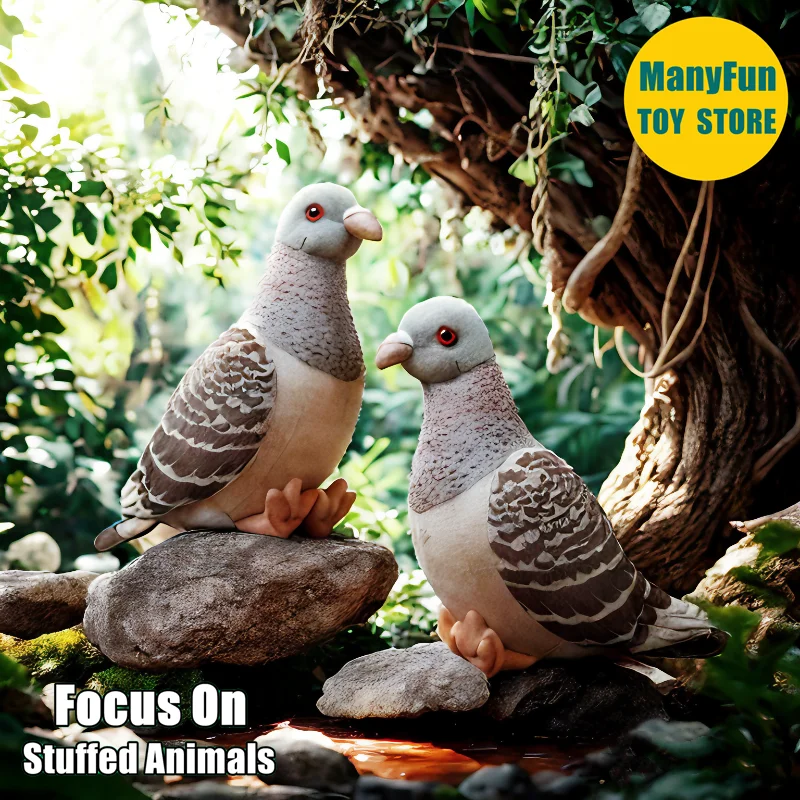 Realistic Pigeon Plush Toy Realistic Dove Plushie Lifelike Pigeon ...